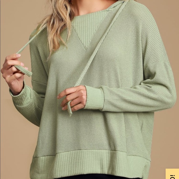 Lulus | Tops | Lulus Getting Warmer Knit Thermal Hoodie | Poshmark